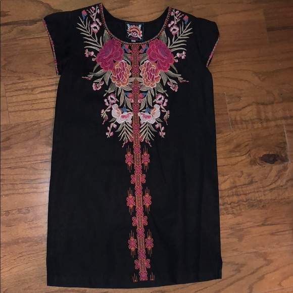 Johnny Was | Dresses | Johnny Was Embroidered Tee Shirt Dress Floral ...